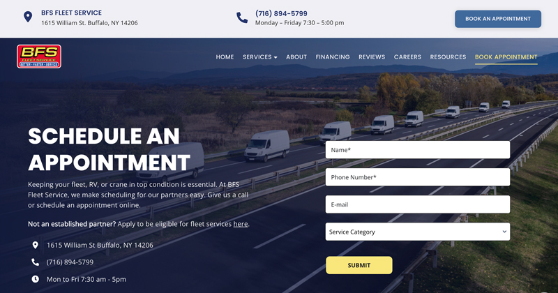 Schedule Fleet, RV & Crane Repair | BFS Fleet Services